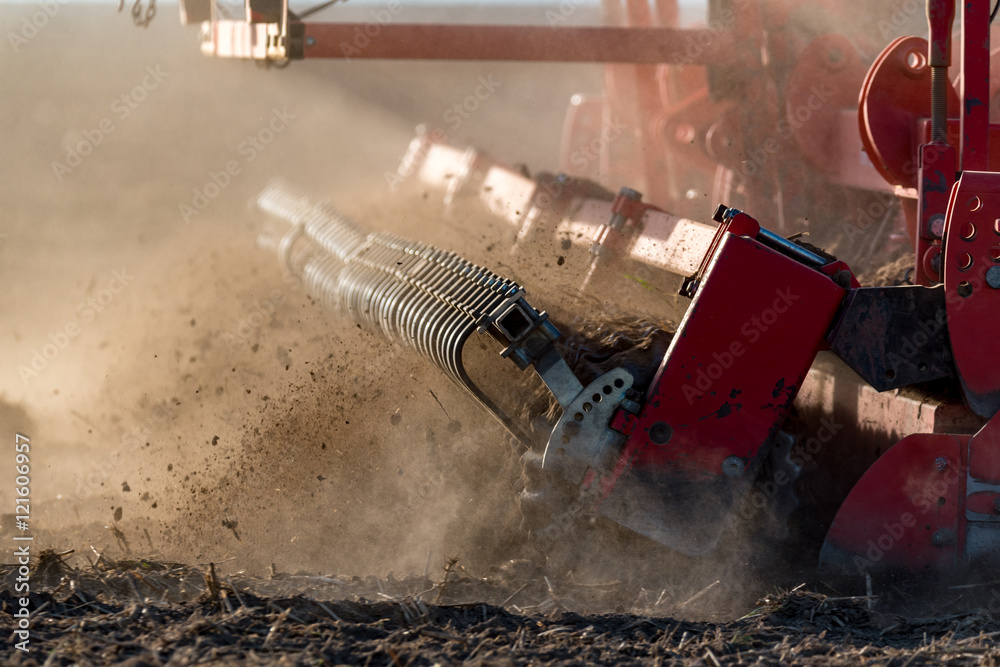 Tractor field works Stock Photo | Adobe Stock