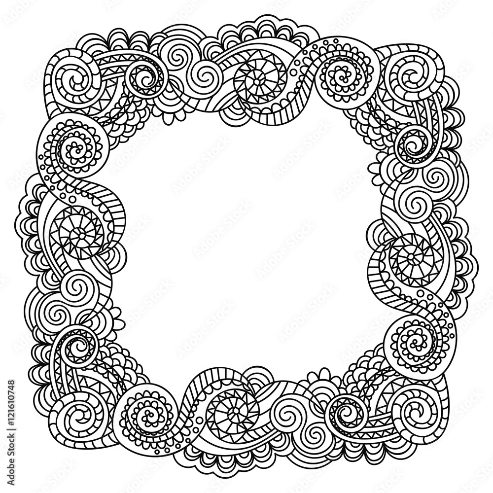 Curly Frame Clip Art Black And White - Infoupdate.org