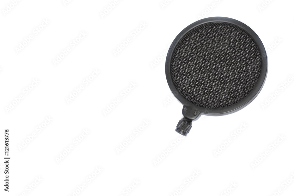 POP filter for Condenser and Dynamic mic in Studio recordings on white ...