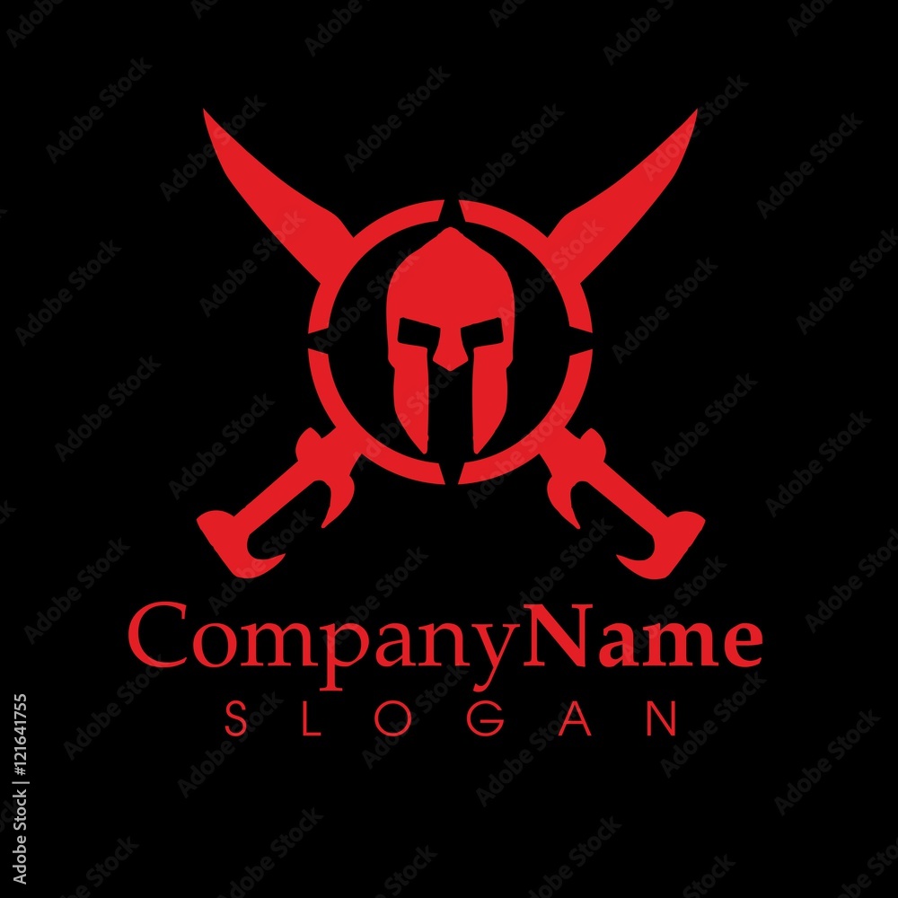 Company Name - modern logo (spartan) Stock Vector | Adobe Stock