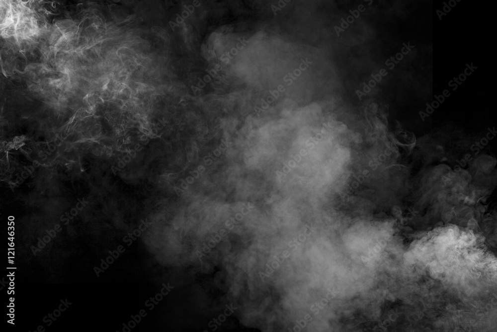Smoke on black background Stock Photo | Adobe Stock