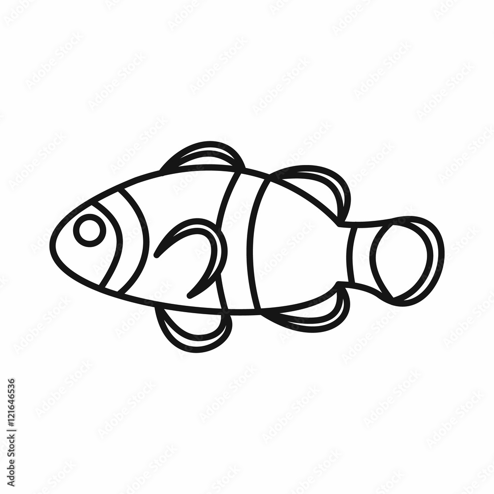 Clown Fish Drawing Outline