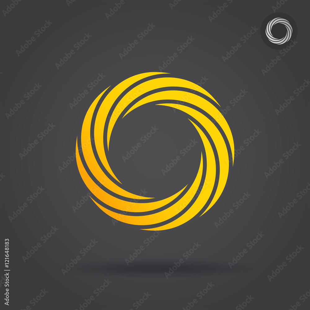 Gold segmented circle Stock Vector | Adobe Stock
