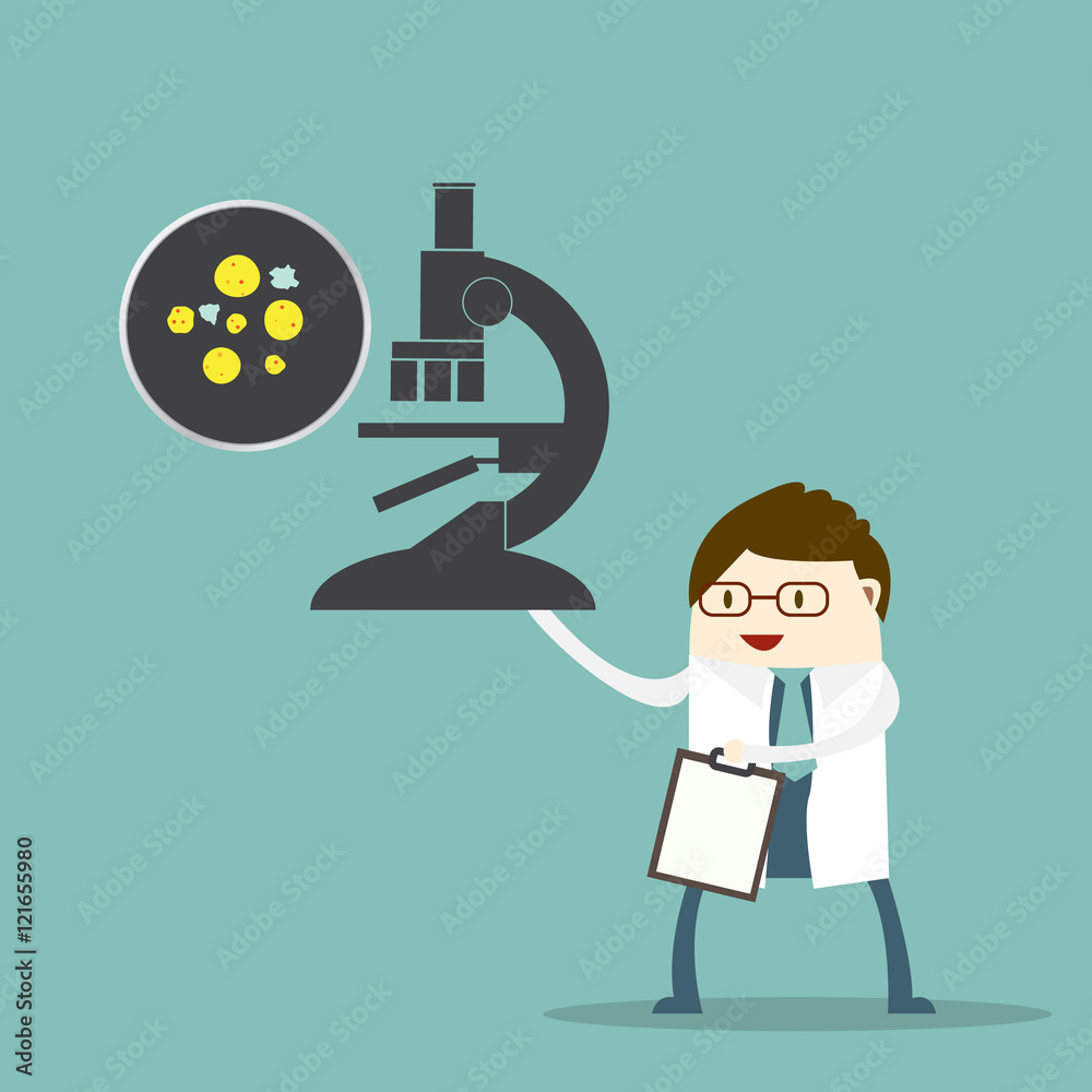 superbugs various bacteria and microbes cartoon vector illustration ...