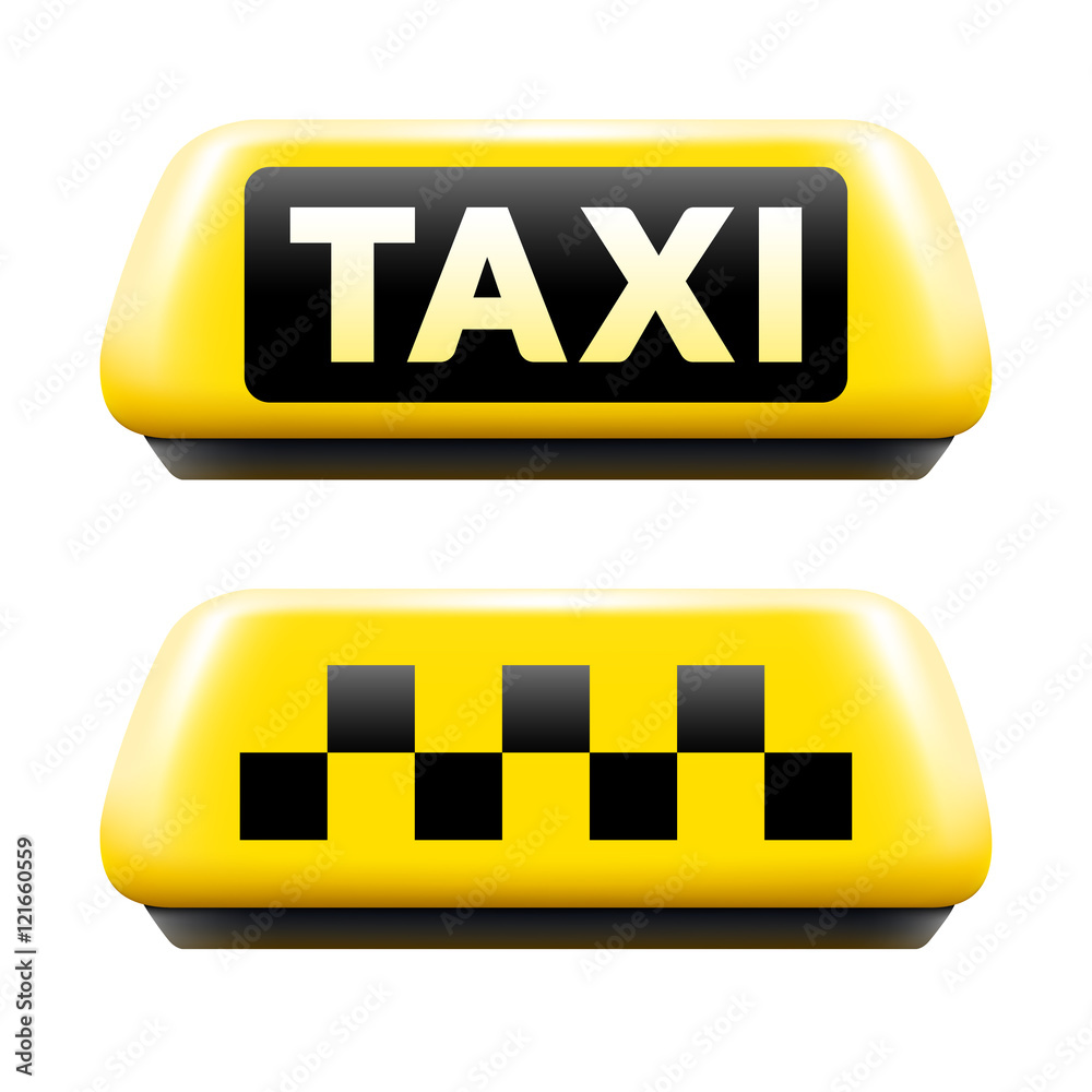 Taxi sign set Stock Vector | Adobe Stock