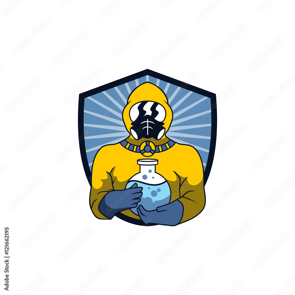 Laboratory Safety Character Illustration Logo Vector Image Stock Vector ...
