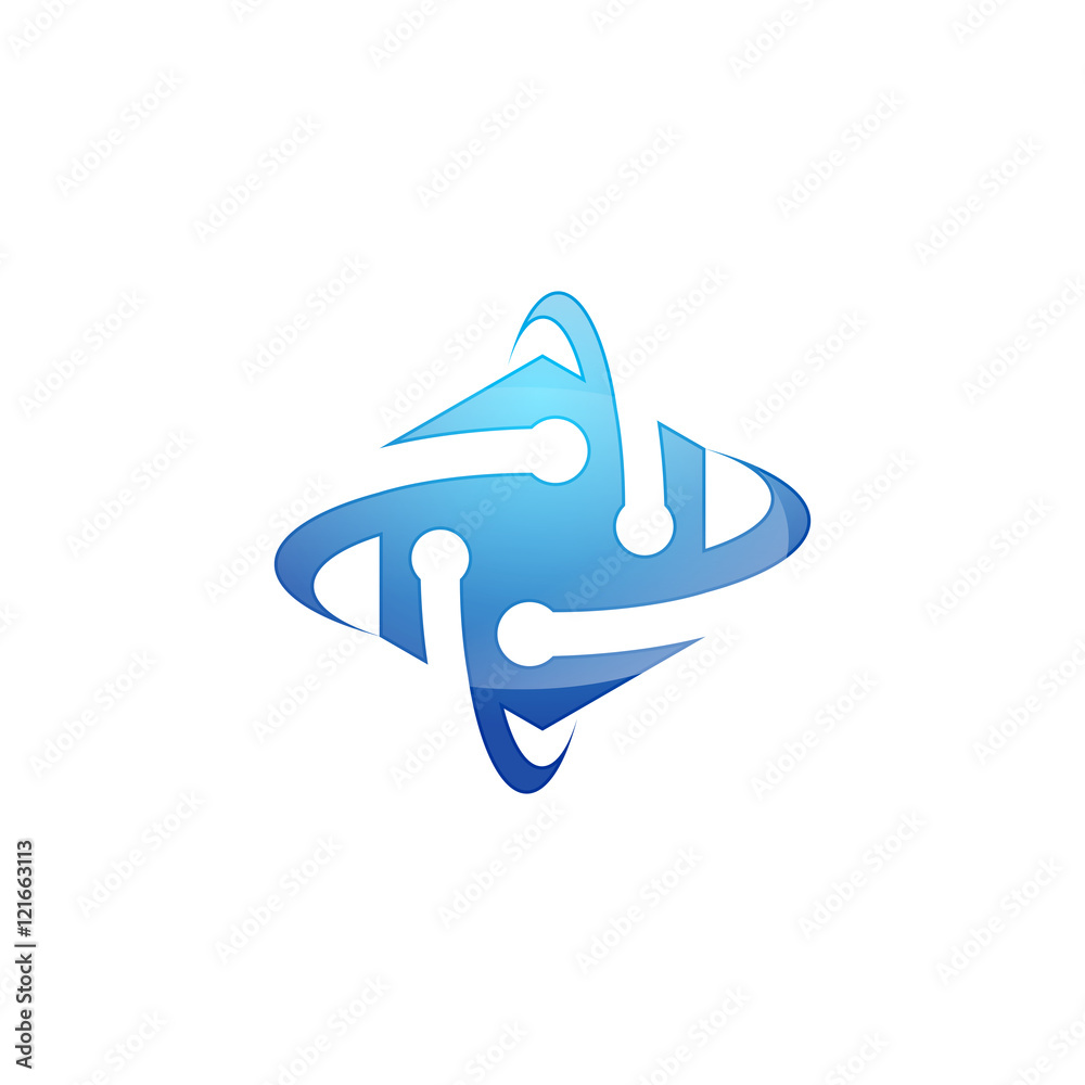 Modern Technology Logo Vector Image Icon Stock Vector | Adobe Stock