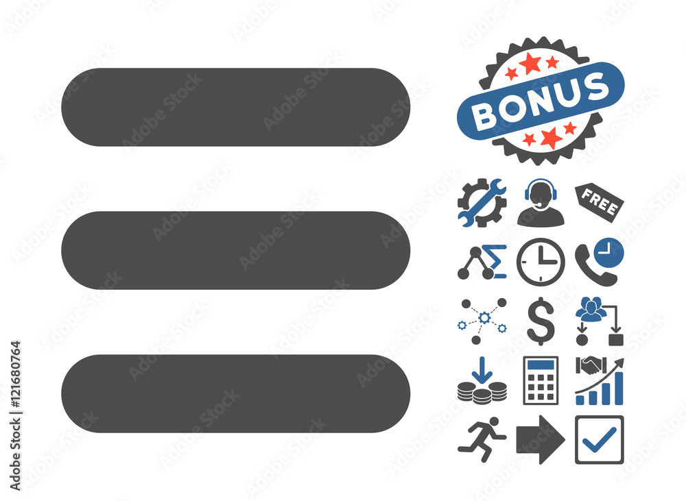 Stack icon with bonus images. Vector illustration style is flat iconic ...
