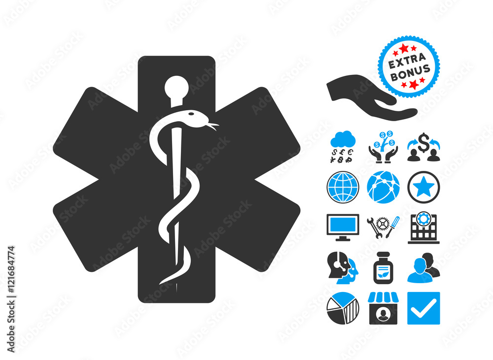 Medical Emblem pictograph with bonus pictograph collection. Vector ...