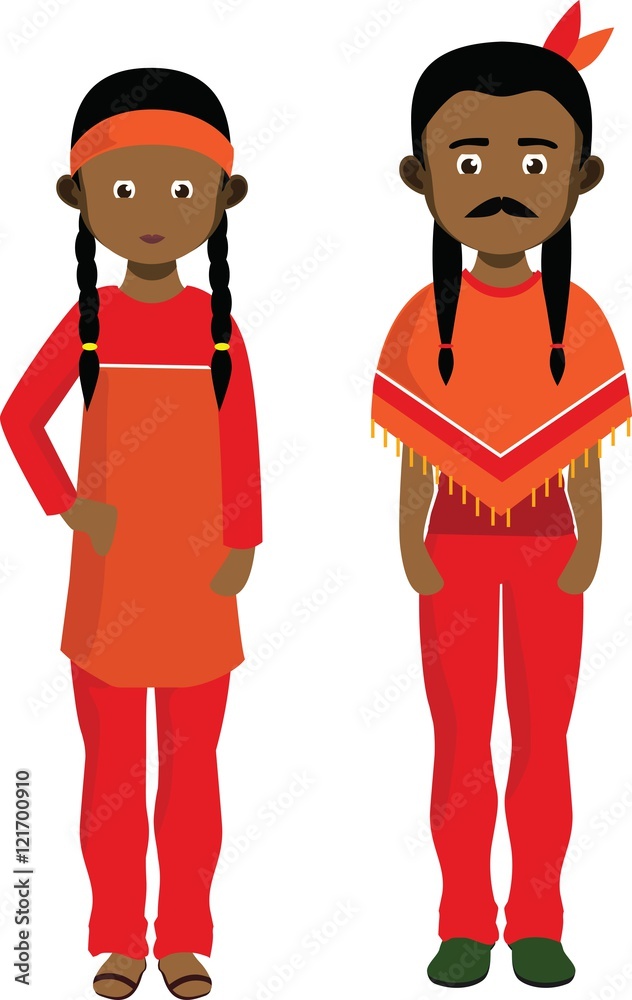 Cartoon Native American Man