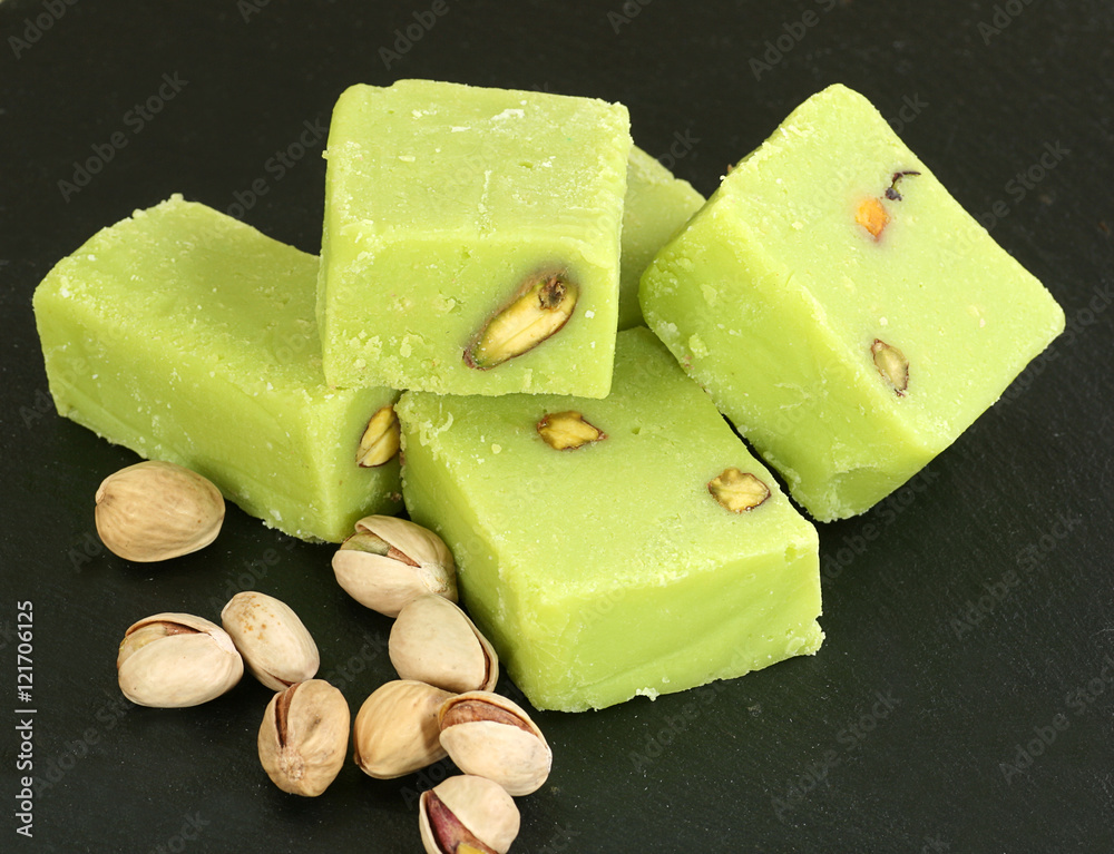 pistachio barfi Stock Photo | Adobe Stock
