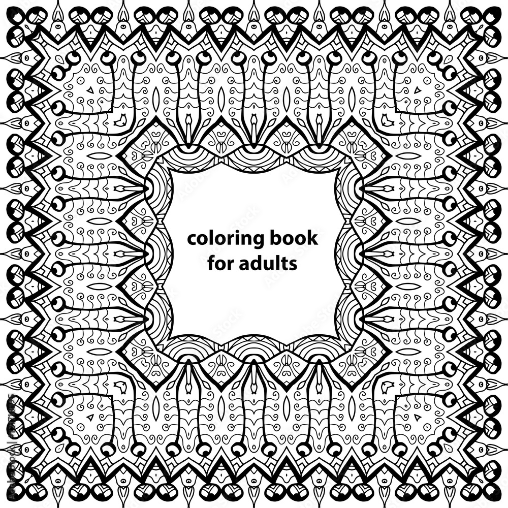 Pattern for coloring book. Ethnic design element. Stock Vector | Adobe ...