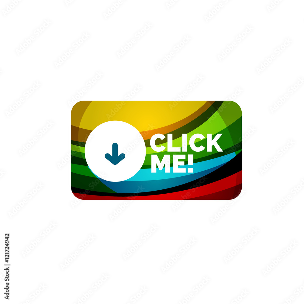 Vecteur Stock Abstract rectangle button template | Adobe Stock