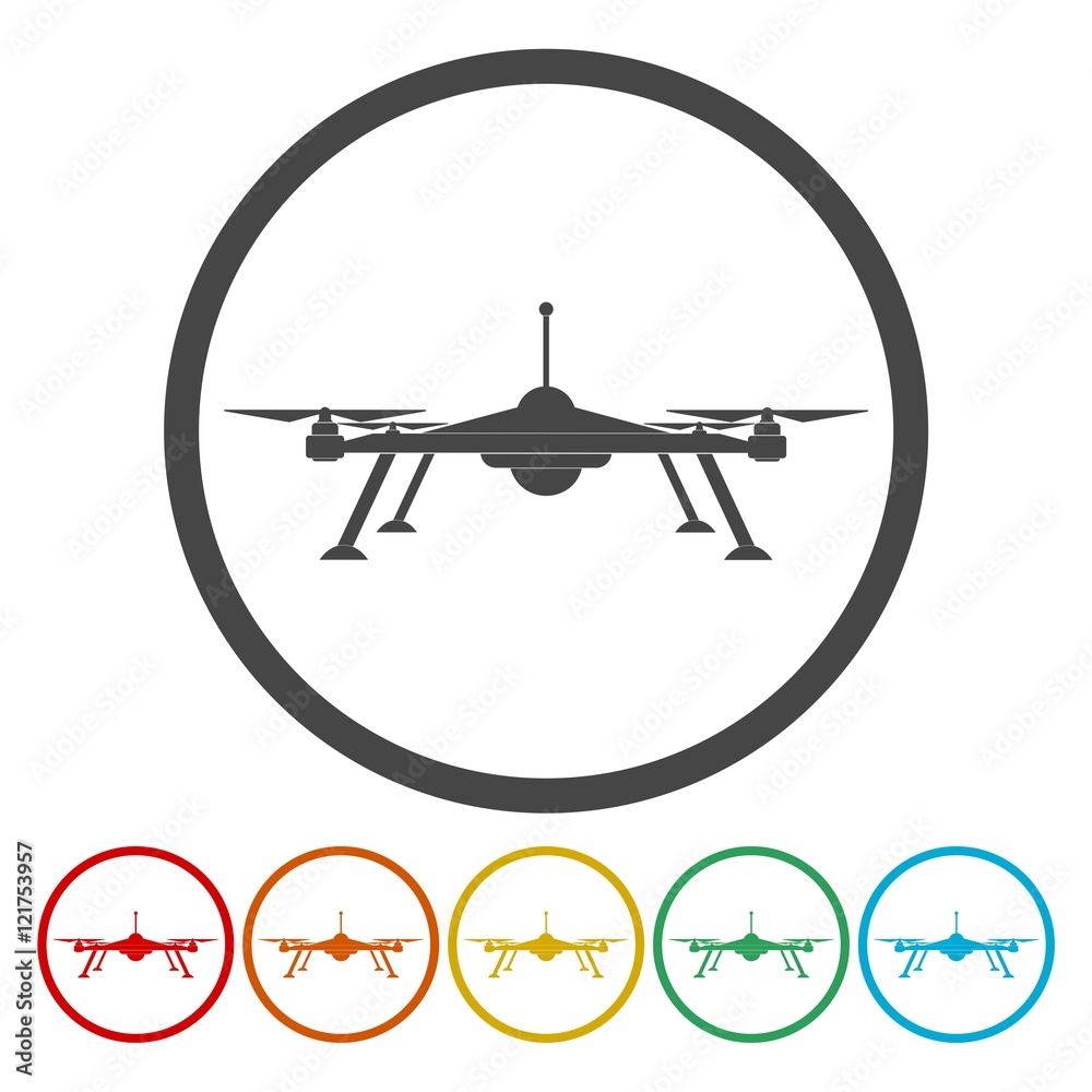 Drone Icon. Drone sign. Drone symbol Stock Vector | Adobe Stock