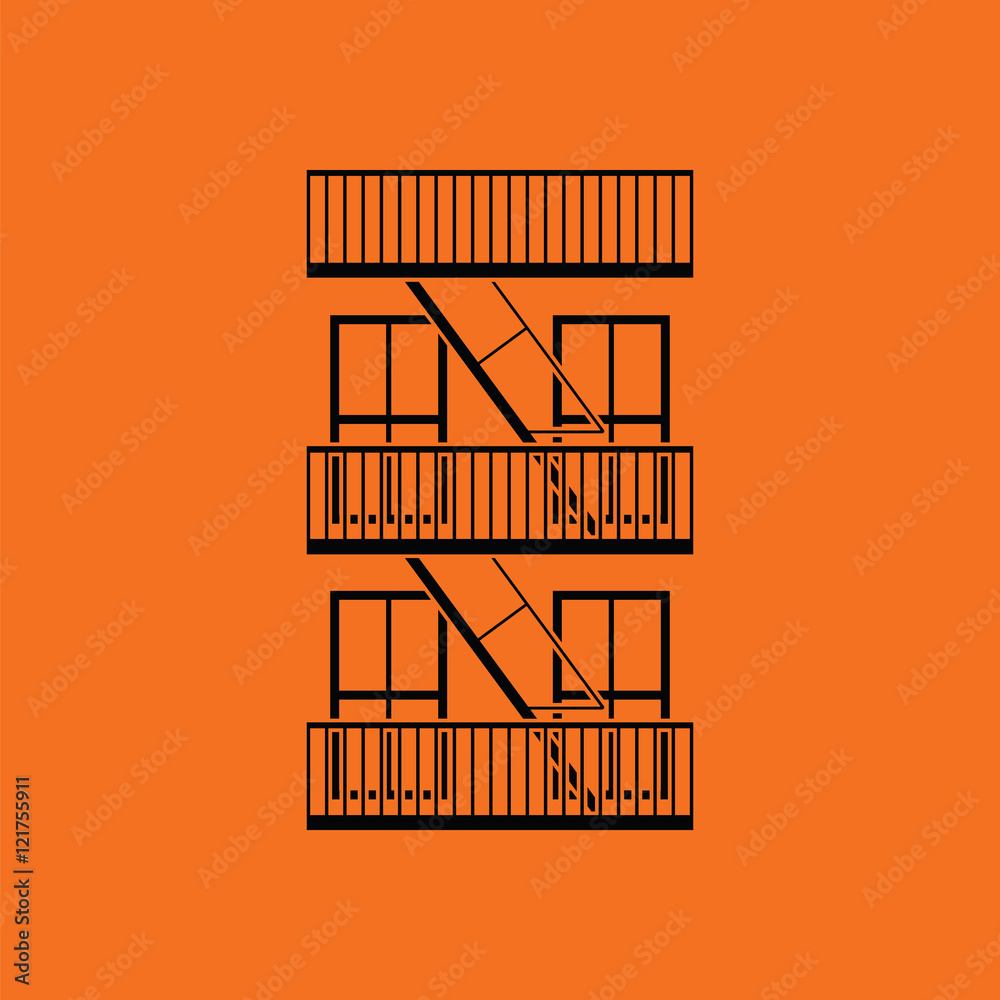 Emergency fire ladder icon Stock Vector | Adobe Stock