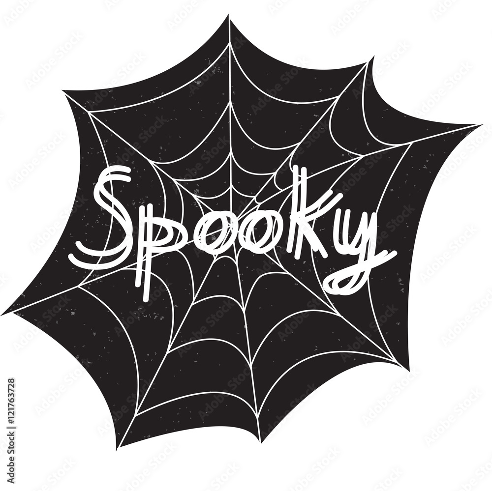 Halloween poster with text inside - Spooky. Textured background. Grunge ...