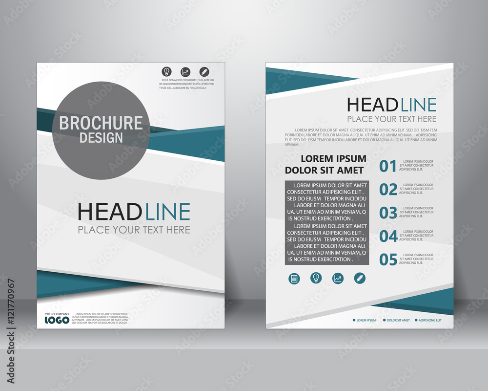 formal business brochure flyer design layout template in A4 size. can ...