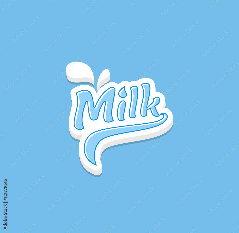 Milk logo or labels Stock Vector | Adobe Stock
