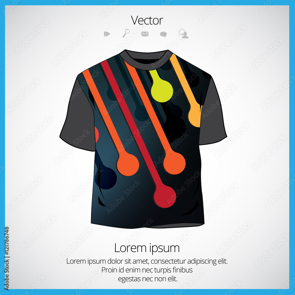 Vector t-shirt design template Stock Vector | Adobe Stock