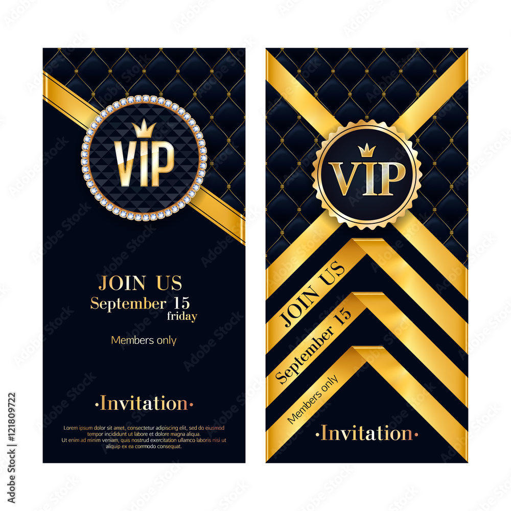 VIP invitation card premium design template. Stock Vector | Adobe Stock