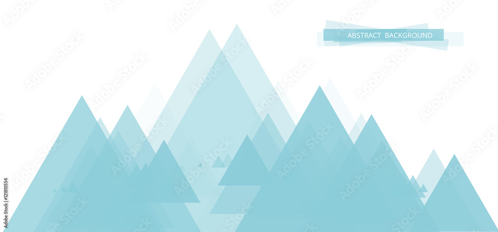 Geometric colorful bright banner made of triangles. Blue header design ...