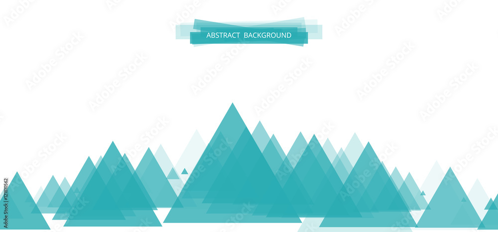 Geometric colorful bright banner made of triangles. Blue header design ...
