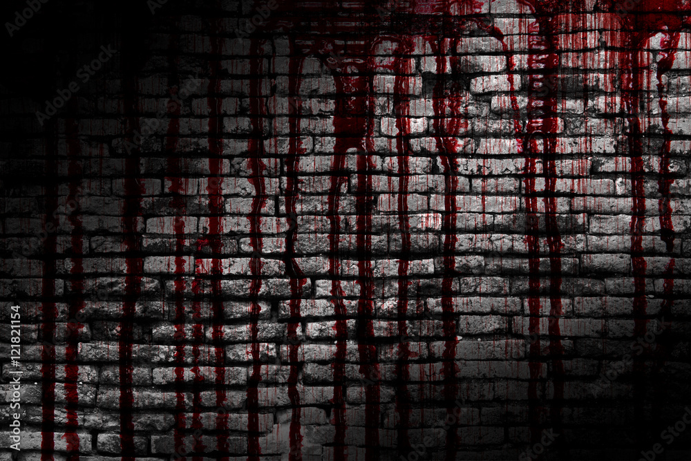 ภาพประกอบสต็อก set 8. bloody wall in the dark ภาพ | Adobe Stock