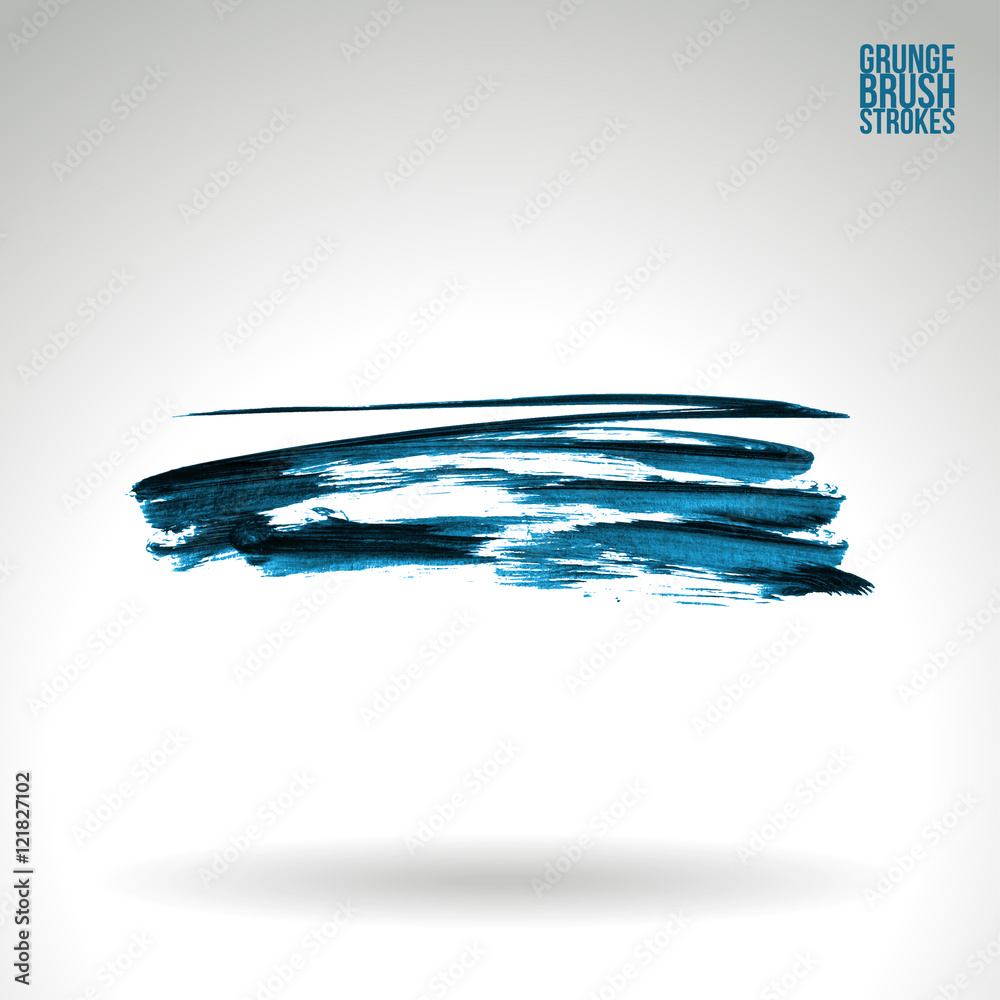 Brushstroke and texture. Vector design. Underline and border. Stock ...