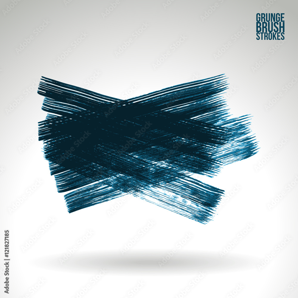 Brushstroke and texture. Vector design. Underline and border. Stock ...