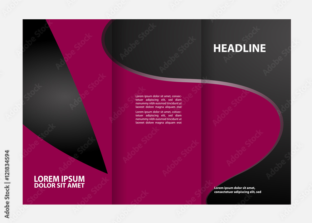 Vector tri-fold brochure design template Stock Vector | Adobe Stock