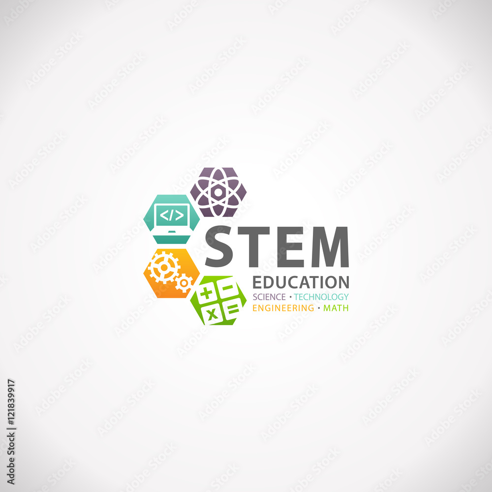 STEM Education Concept Logo. Science Technology Engineering Mathematics ...