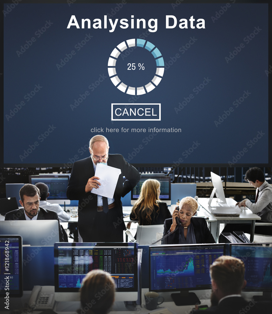 Analysing Data Loading Progress Bar Concept Stock Photo | Adobe Stock