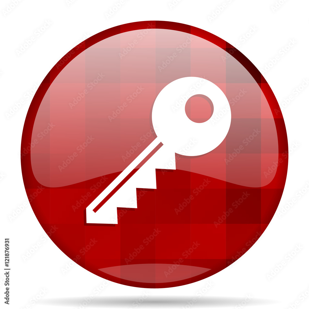 key red round circle glossy modern design web icon Stock Illustration ...