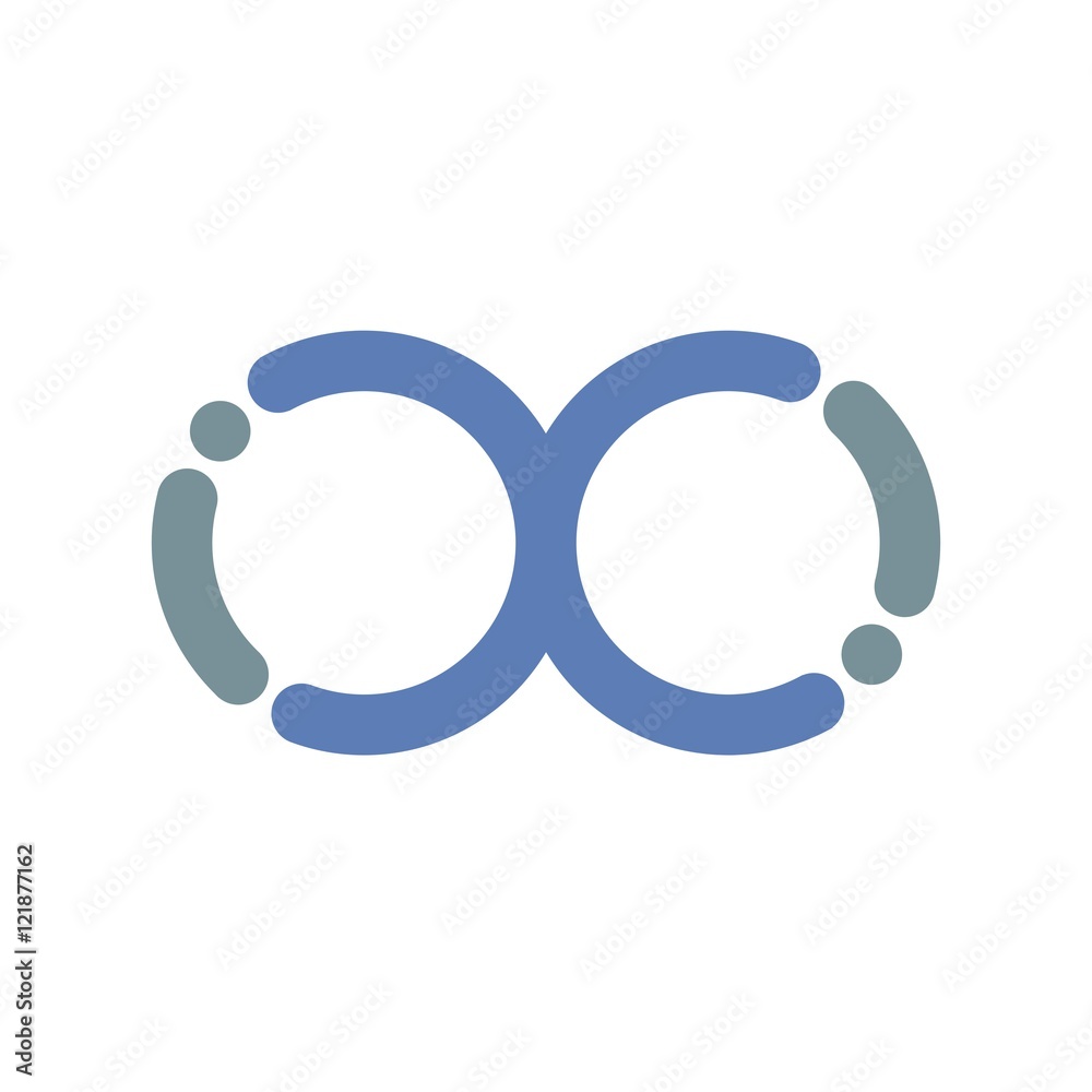Two circle logo design Stock Vector | Adobe Stock