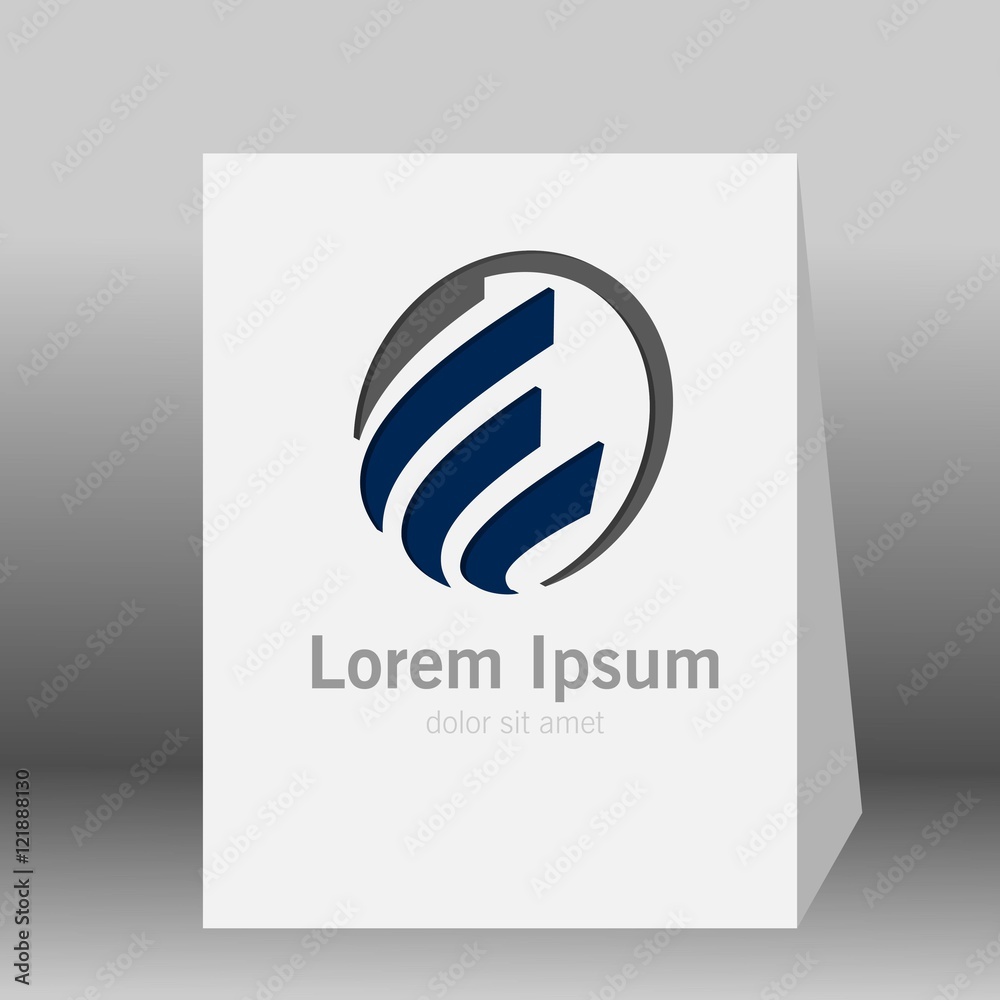 round circle ribbon 3d logo Stock Vector | Adobe Stock