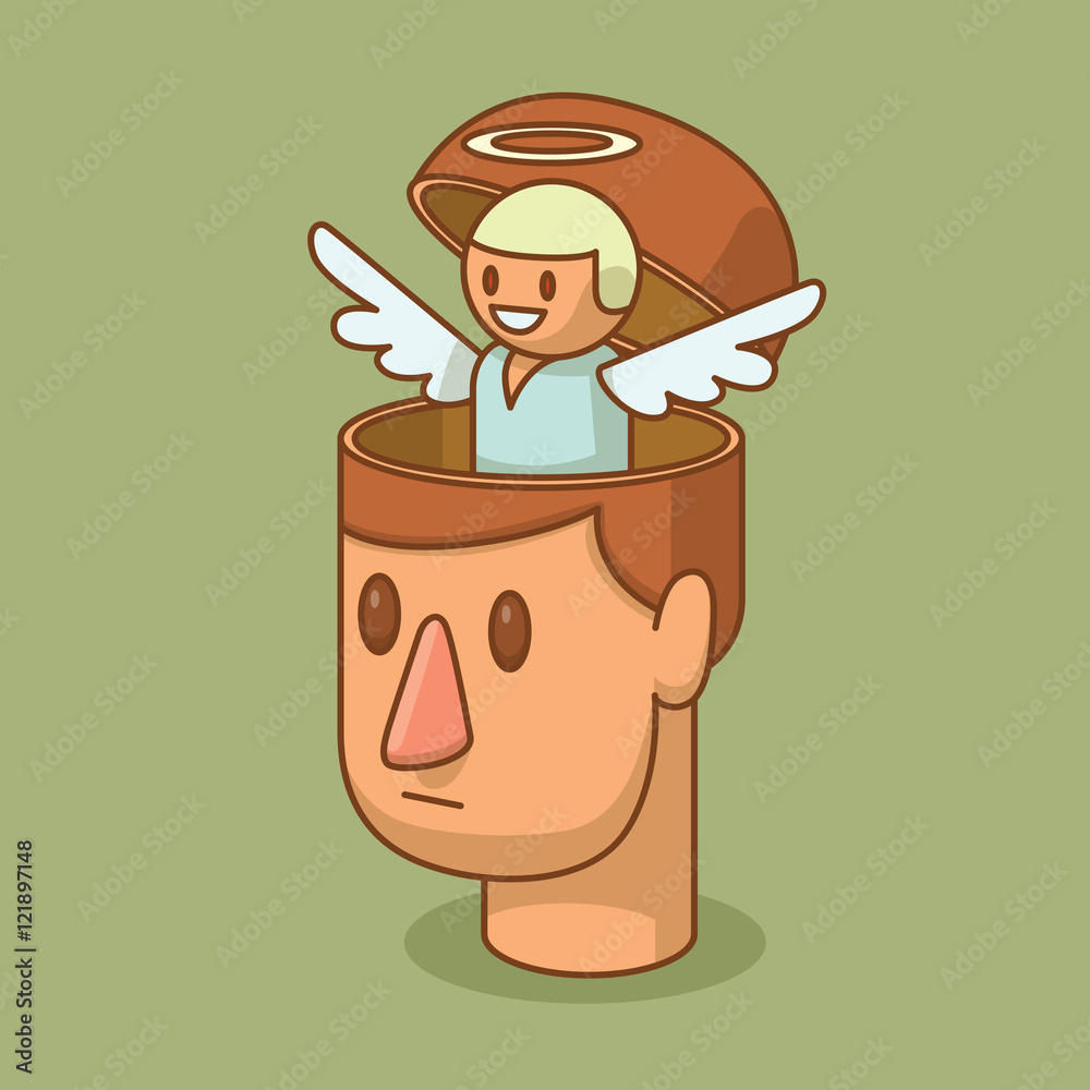 Open Head Cartoon