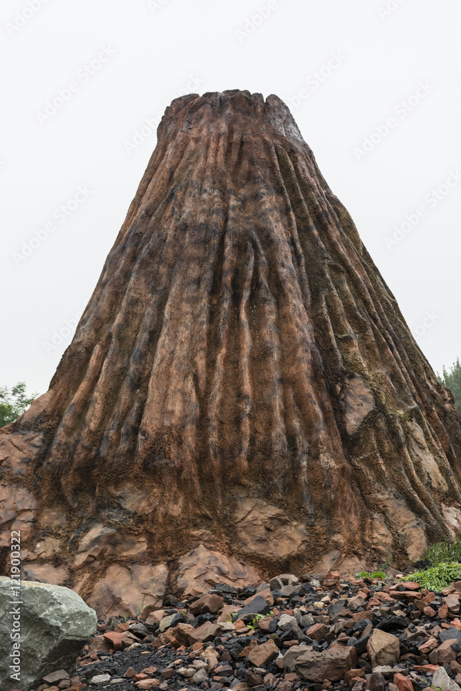 Large plastic volcano. Stock Photo | Adobe Stock