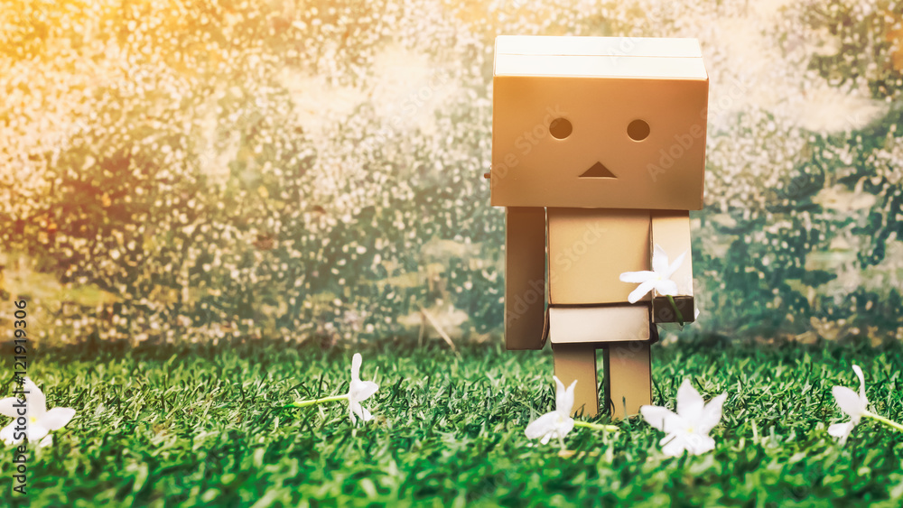 Danbo holding a flowers with the sad face. Danbo first appeared in ...