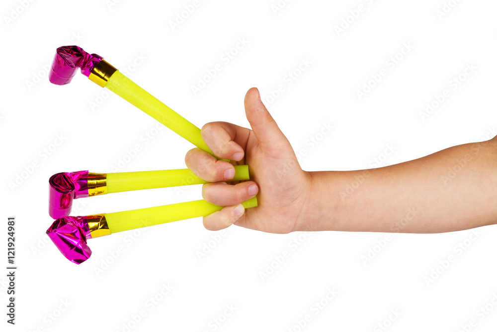 Children's hand and toy foto de Stock | Adobe Stock