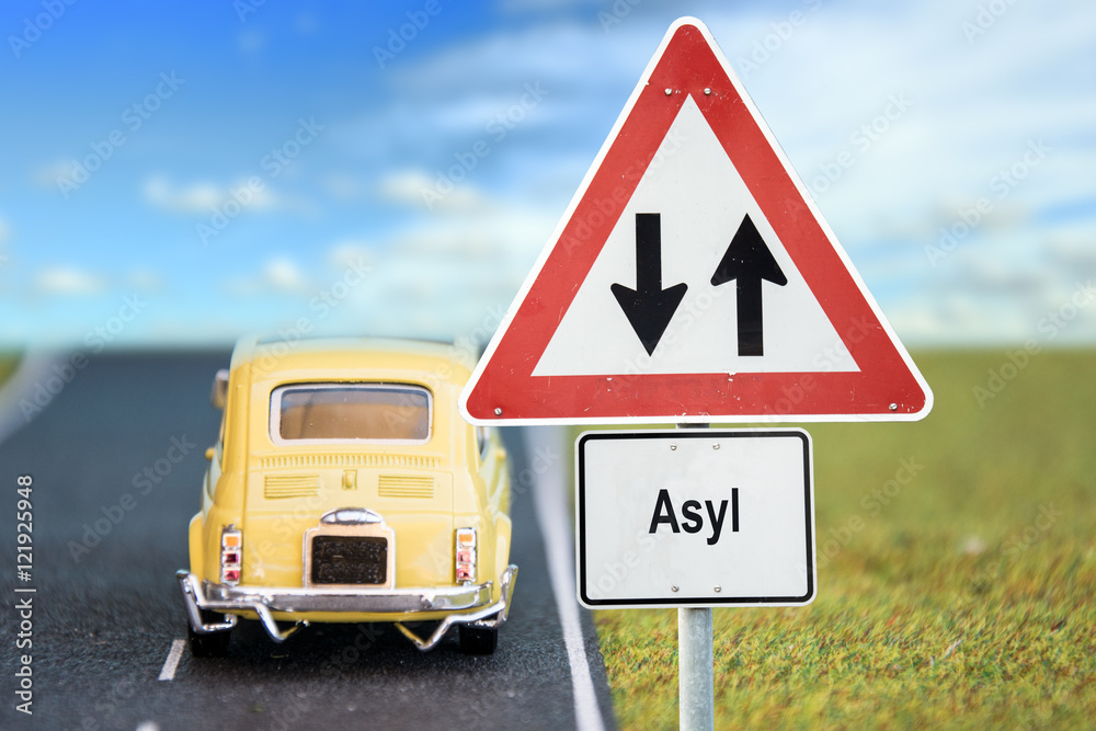 Schild 170 - Asyl Stock Illustration | Adobe Stock