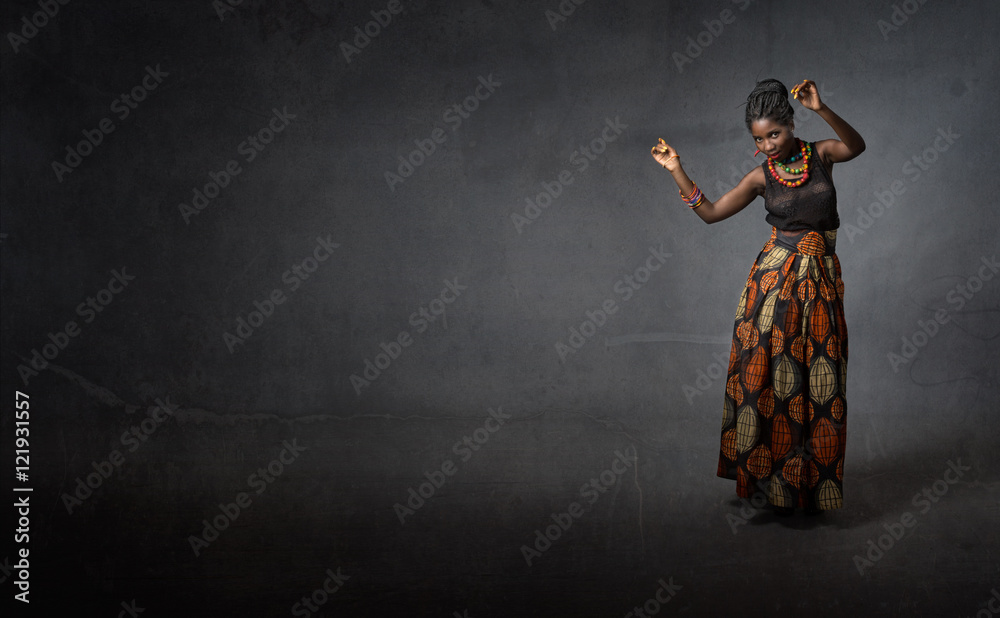 african girl dancing Stock Photo | Adobe Stock