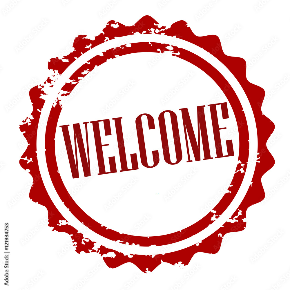Welcome rubber stamp Stock Vector | Adobe Stock