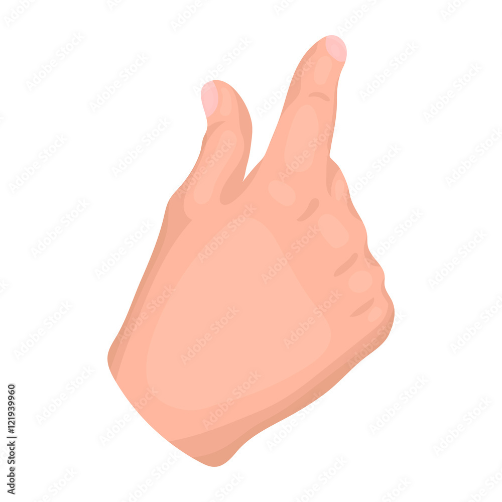 Zoom in gesture icon in cartoon style isolated on white background ...