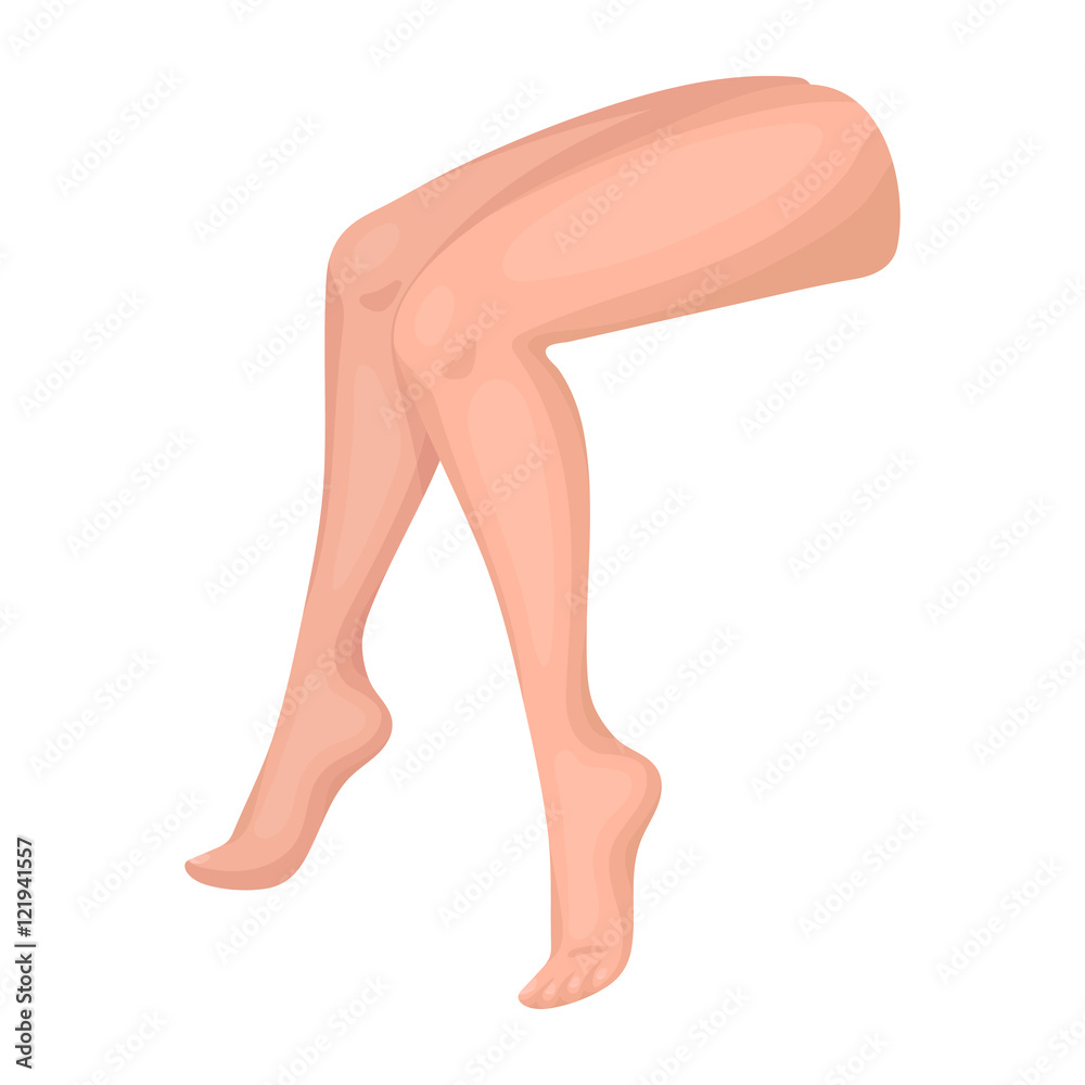 Legs icon in cartoon style isolated on white background. Part of body ...
