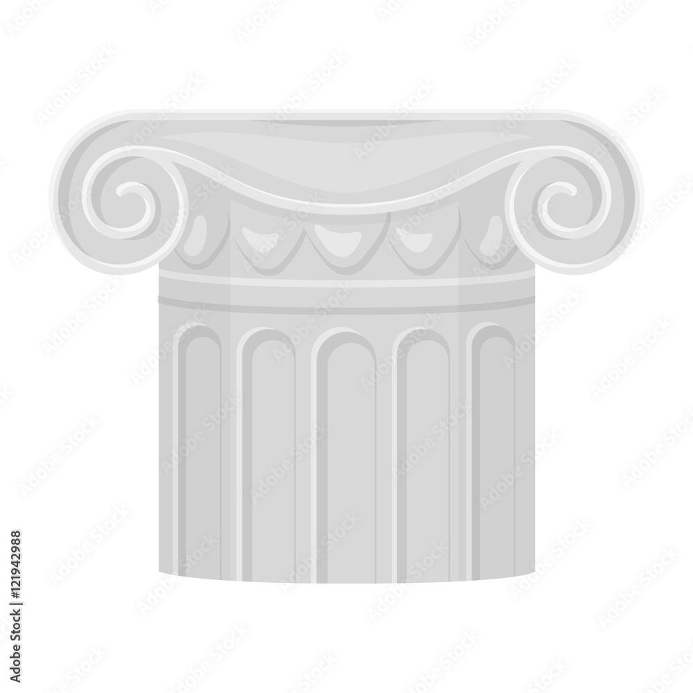 Column icon in cartoon style isolated on white background. Theater ...