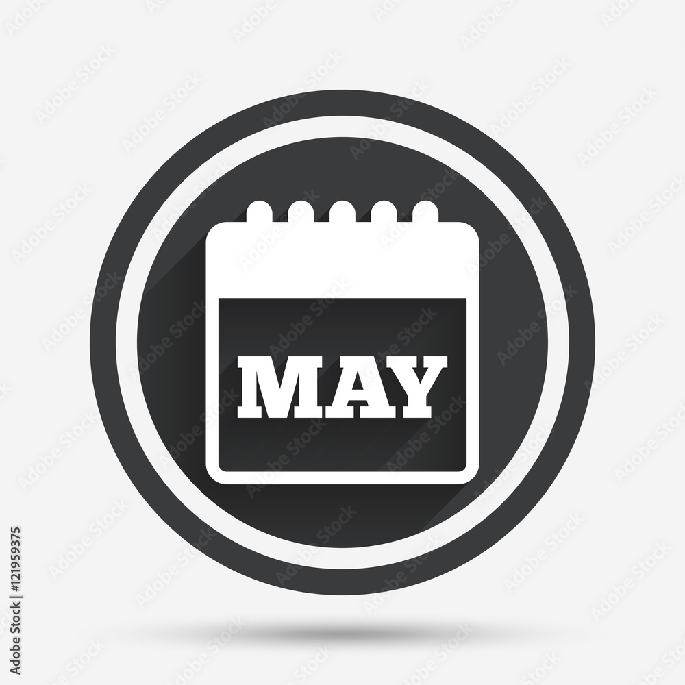 Calendar sign icon. May month symbol. Stock Vector | Adobe Stock