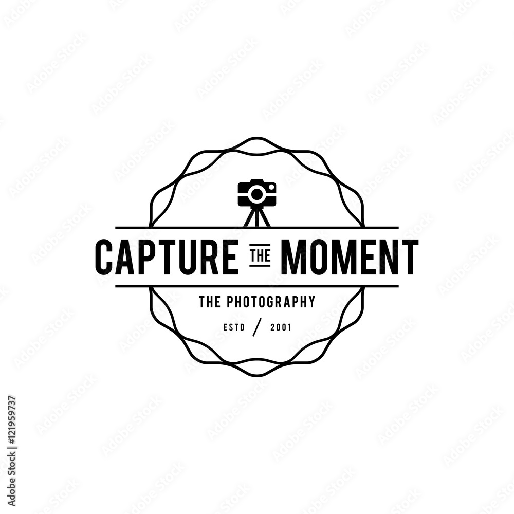 vector set of photography studio logos, badges and labels. logotype ...