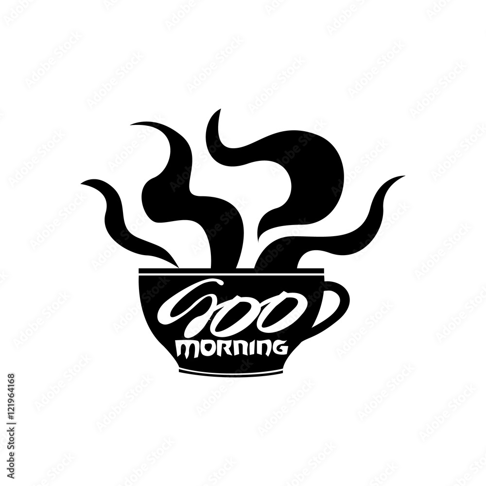 GOOD MORNING LOGO BLACK Stock Vector | Adobe Stock