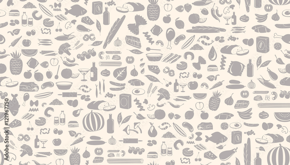 Seamless Food Pattern