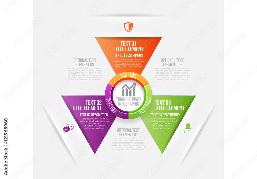 Triangle Pivot Infographic Stock Template | Adobe Stock